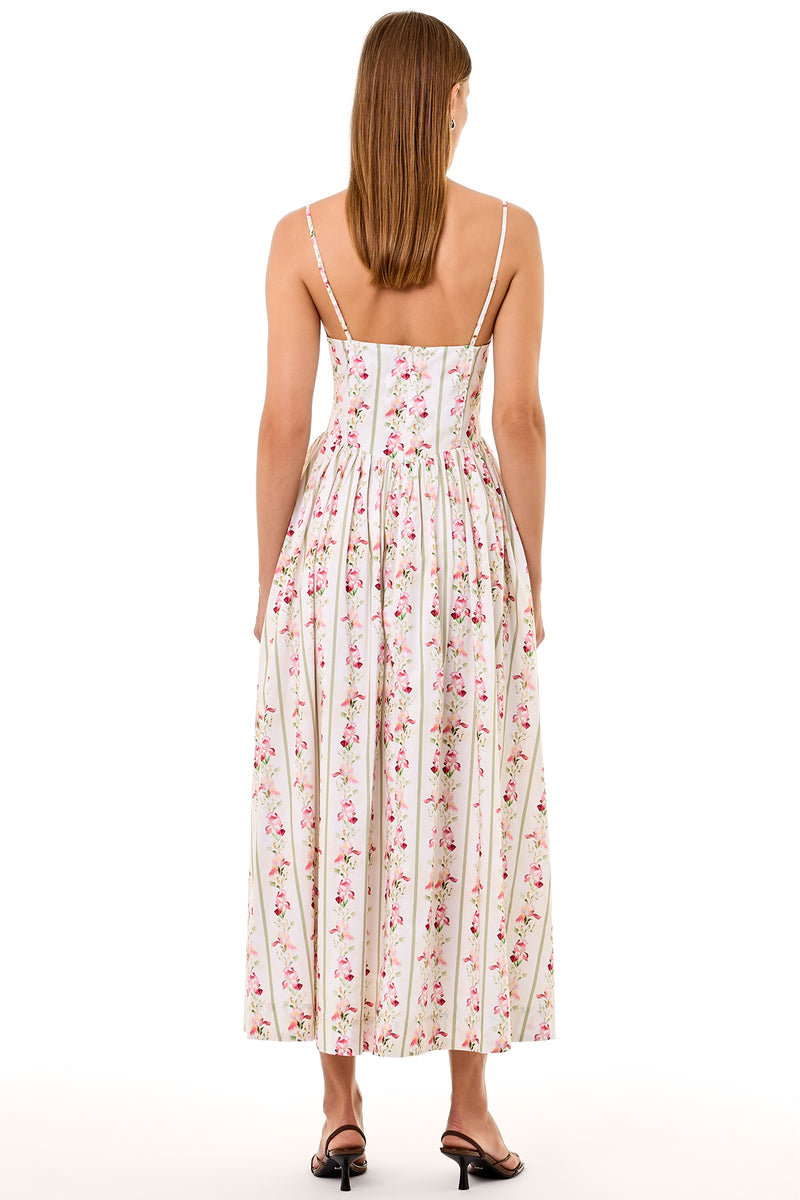 BECKER DRESS - PALOMA FLORAL STRIPE – NICHOLAS
