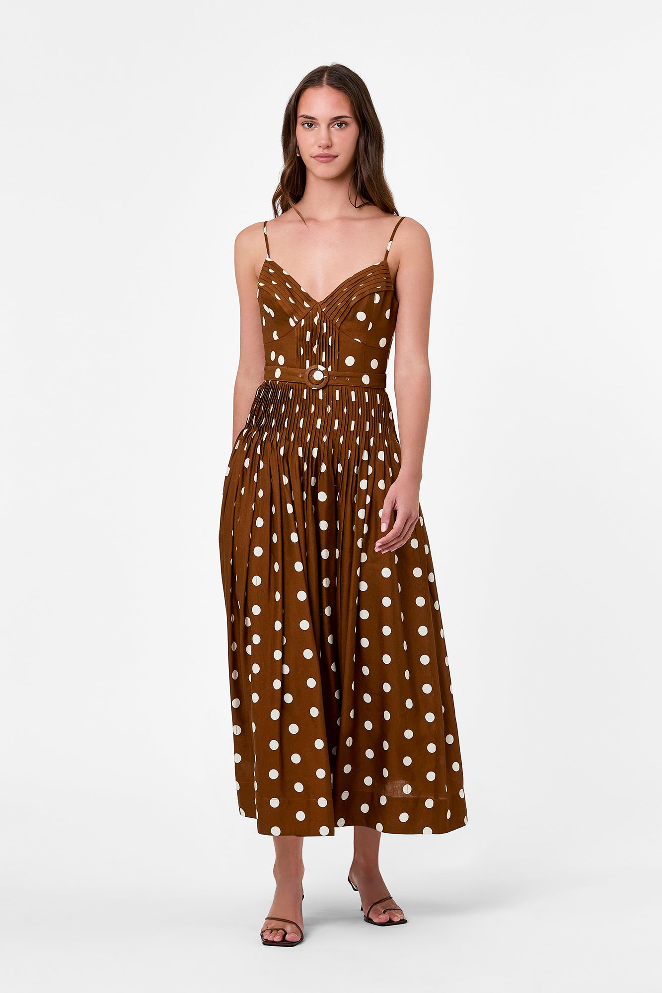MIREILLE DRESS - SPICE IVORY POLKA DOT – NICHOLAS