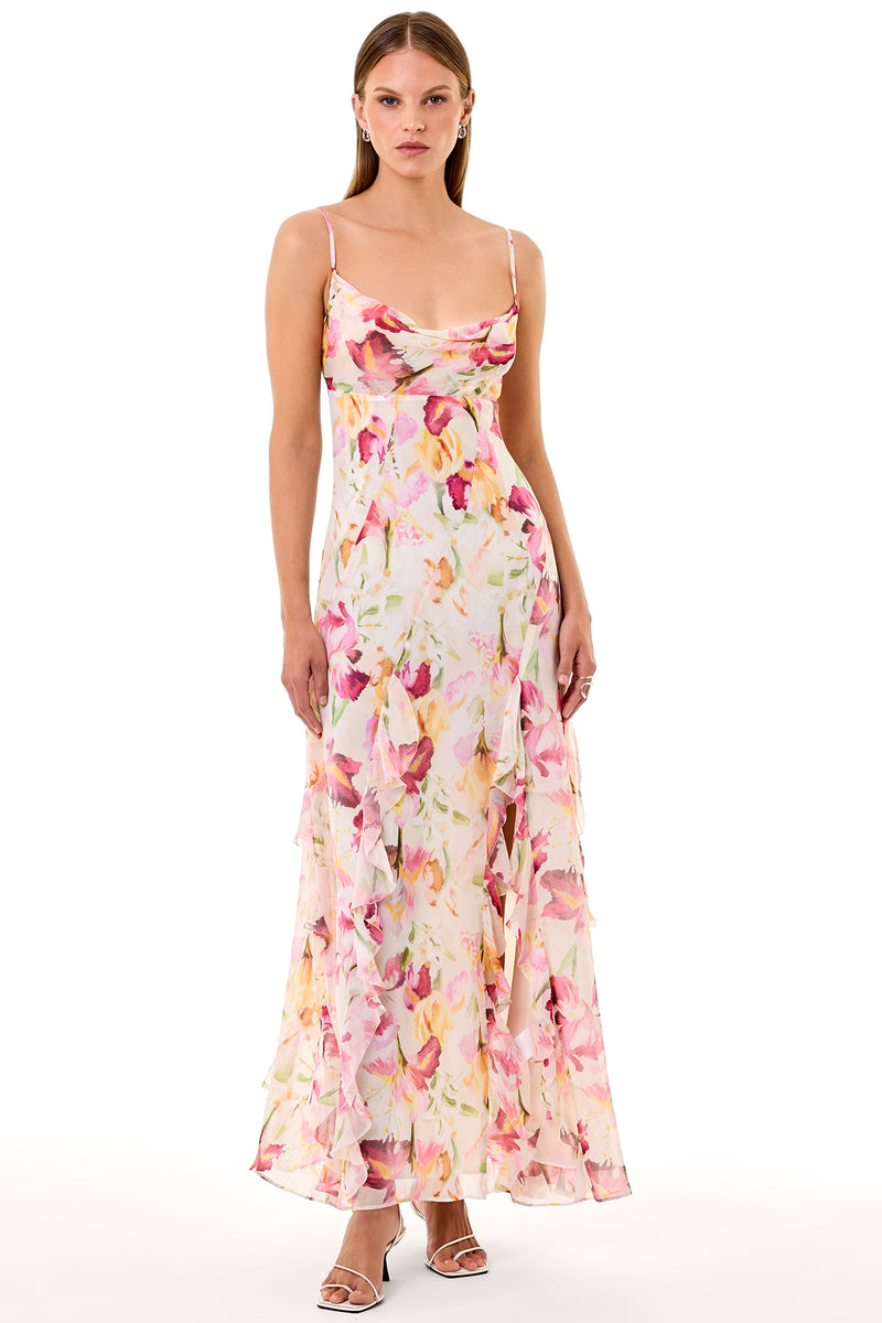 KAMILA GOWN - LUNA IVORY WILDFLOWER – NICHOLAS